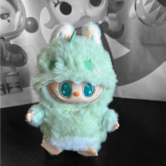 Labubu | Toys | Labubu Dinosaur Outfit Costume Ready Soft Fluffy Green ...